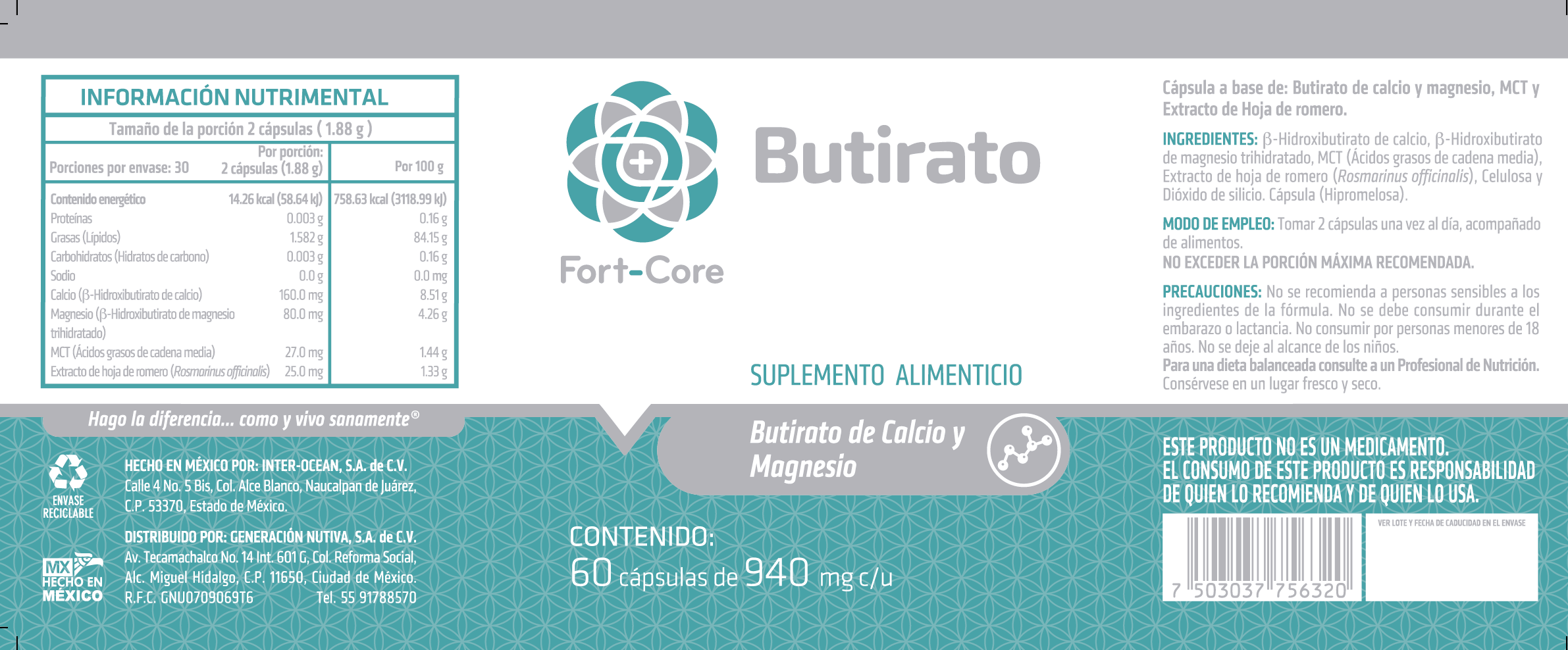 Butirato Fort Core – Tienda Bienesta México