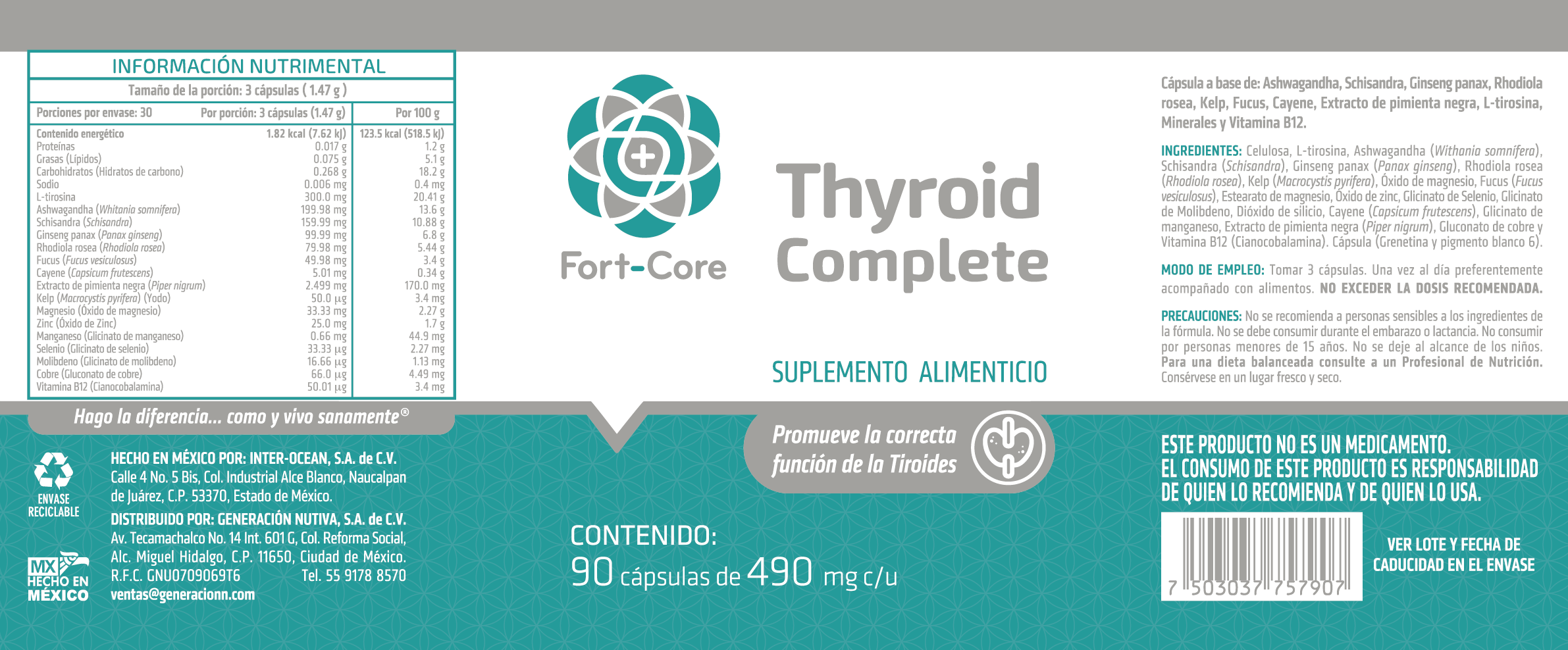 Thyroid Complete Fort Core – Tienda Bienesta México